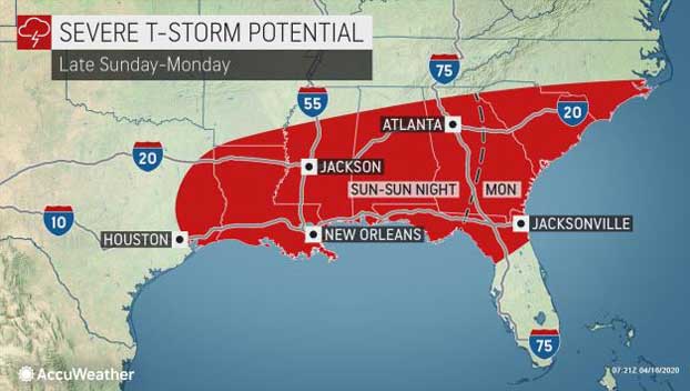 More Severe Weather In Mississippi Possible On Sunday Forecasters