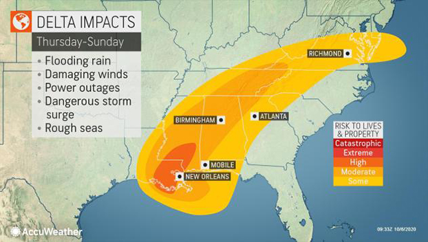 In the blink of an eye, Hurricane Delta strengthens to Category 4 ...