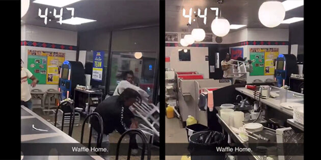 Video of weekend chair-swinging breakfast brawl in Mississippi Waffle ...